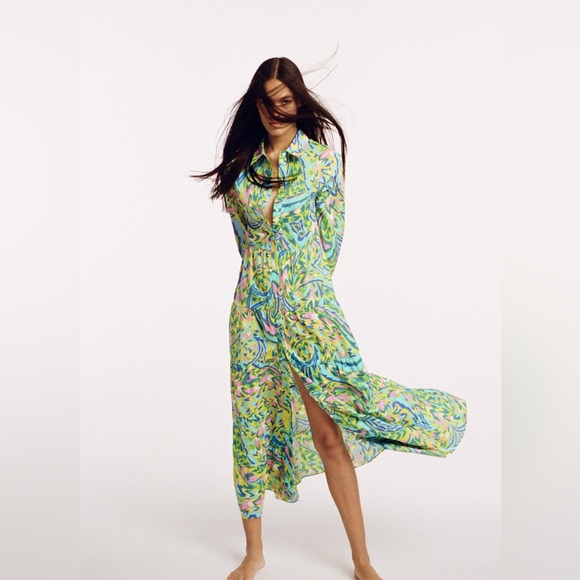 Zara | Dresses | Zara Multi Colored Tier Dress | Poshmark